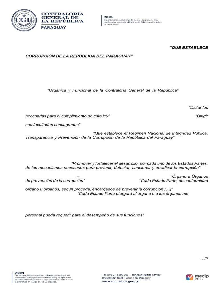 Resolución CGR | PDF | Corrupción política | Regulación
