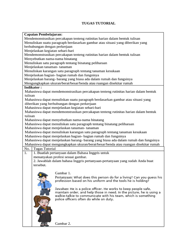 Tugas Tutorial Ke-2 Binggris | PDF