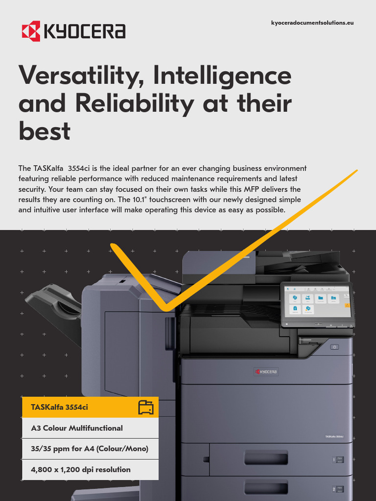 Kyocera TASKalfa 3554ci | PDF | Fax | Computing