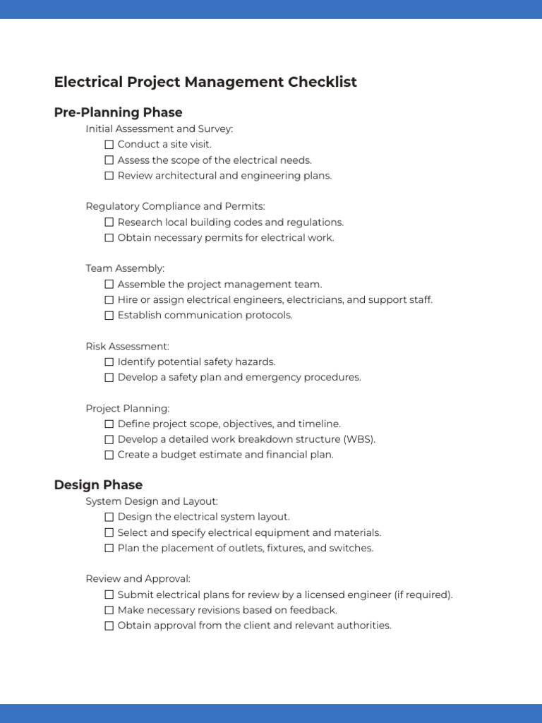 Electrical Project Management Guide | PDF | Project Management