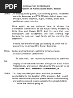 Barangay Fiesta Coronation Night Script | PDF | Art | Poetry