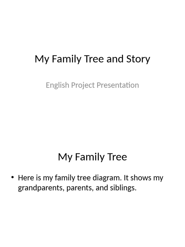 My Family Tree Presentation | PDF
