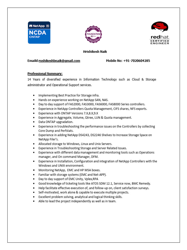 Naukri HrishikeshBNaik (15y 0m) | PDF | Computer Architecture ...