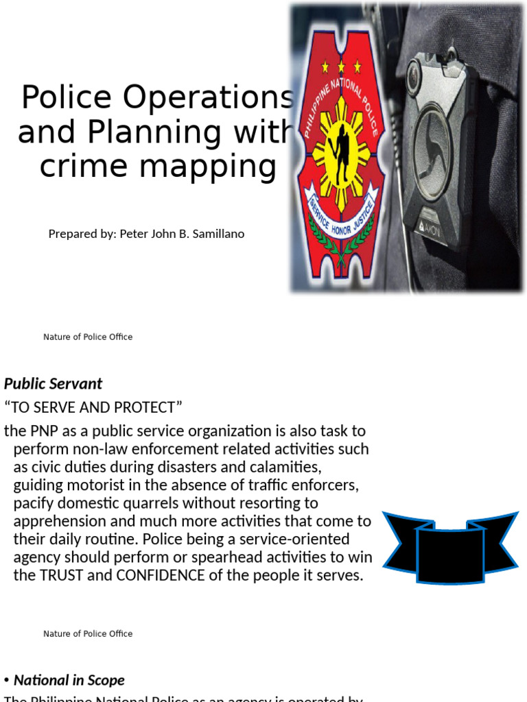 Police Operations and Planning With Crime Mapping PRELIM 080333 | PDF ...