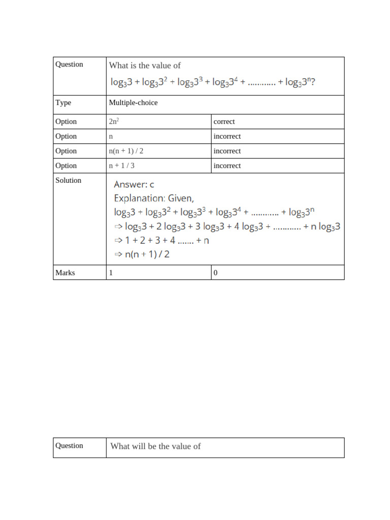 Logarithms Level | PDF | Multiple Choice | Elementary Geometry