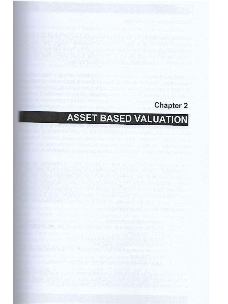 Asset Based Valuation | PDF