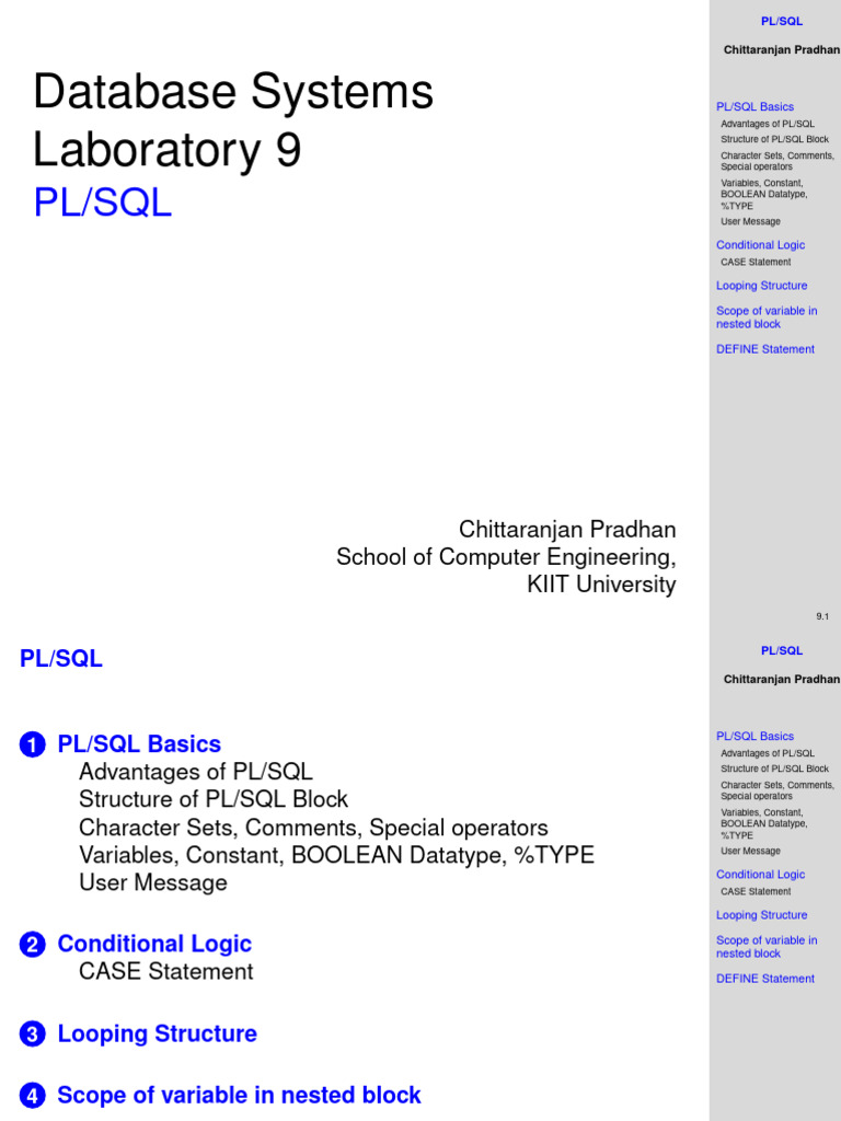 PLSQL 1 | PDF | Pl/Sql | Boolean Data Type