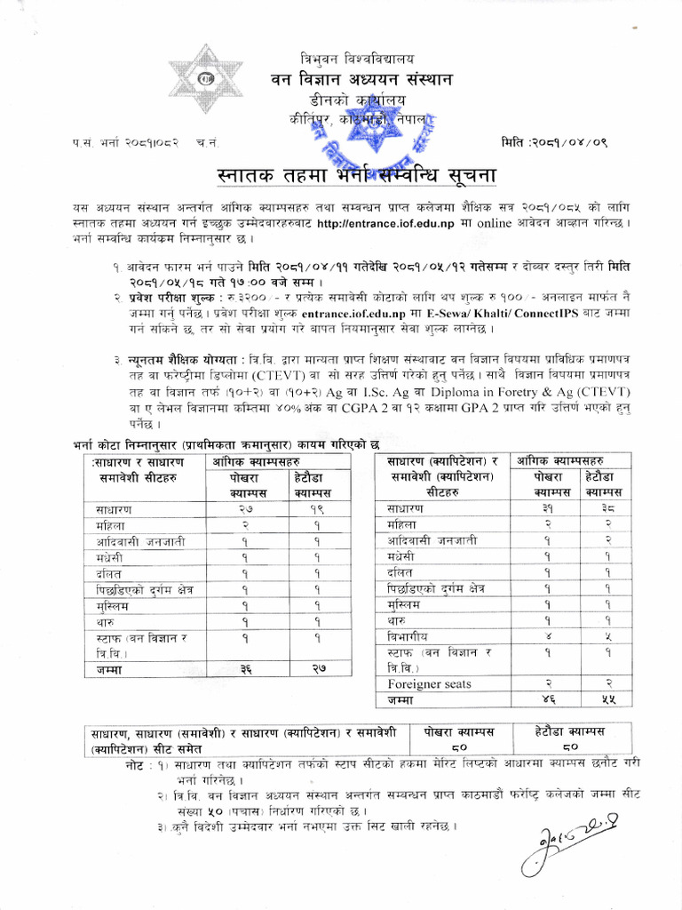 BSC Notice Entrance 2081 Final | PDF