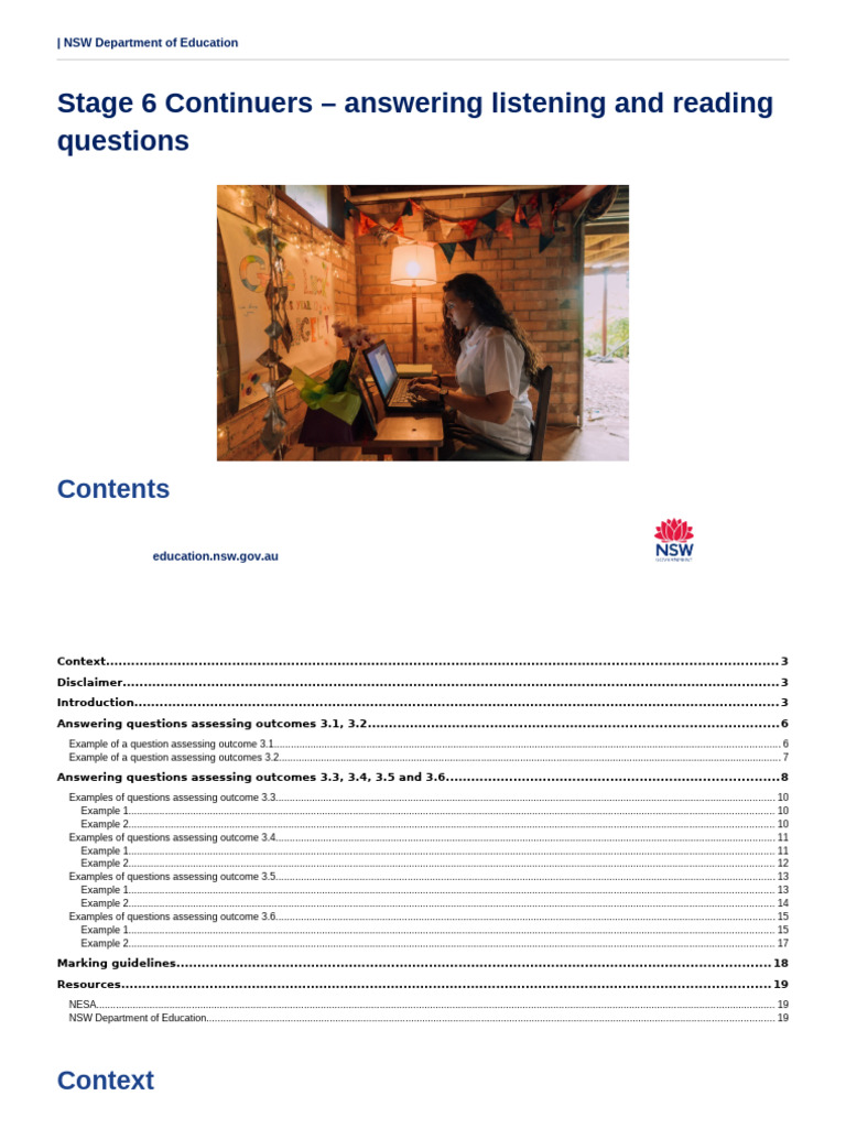 s6 Lang HSC Hub Question Types | PDF | Reading Comprehension