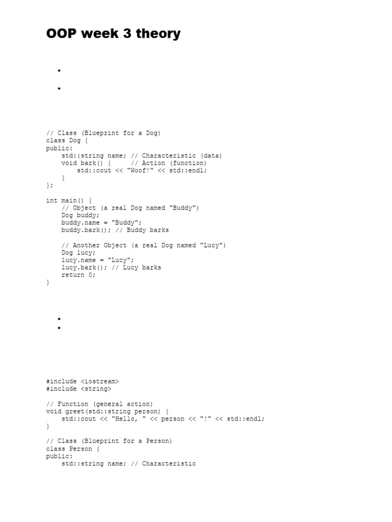 OOP Concepts: Classes, Objects, and Methods | PDF | Method (Computer Programming) | Object ...