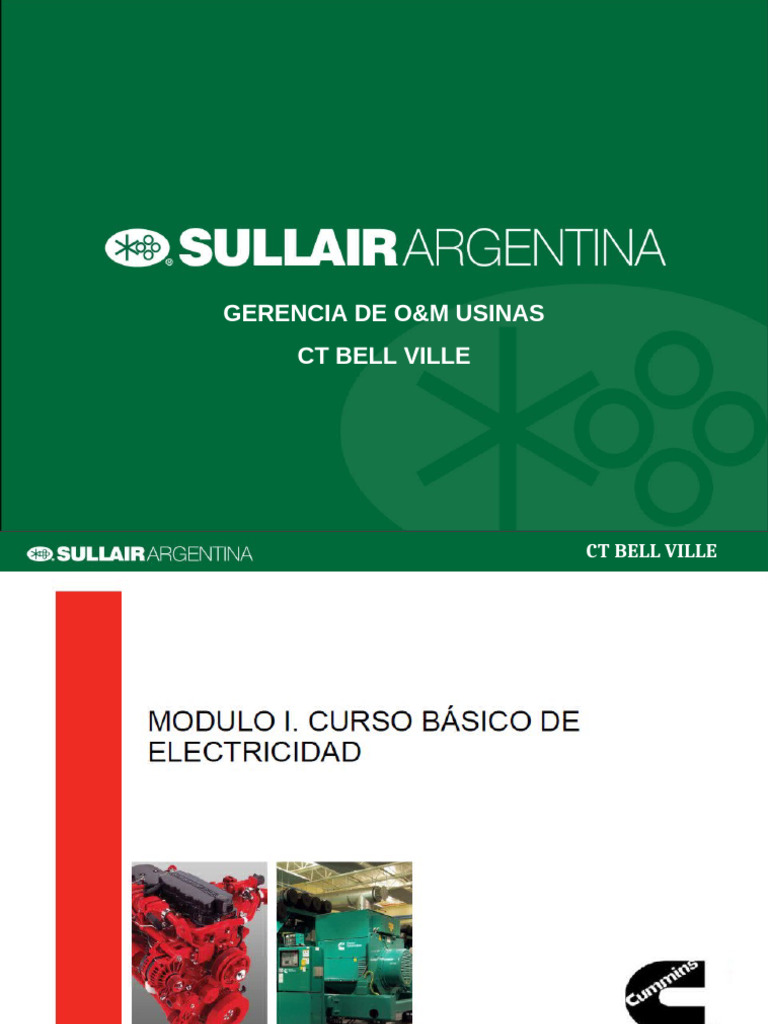 Presentacion capacitacion electrotecnia CT Bell Ville | PDF | Corriente eléctrica | Imán