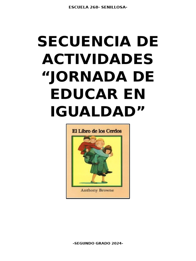 Actividades con "El libro de los cerdos" | PDF | Educación sexual