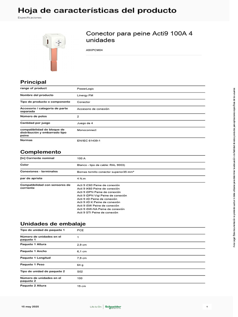 Schneider Electric - C60-UL-CSA-IEC - A9XPCM04 | PDF