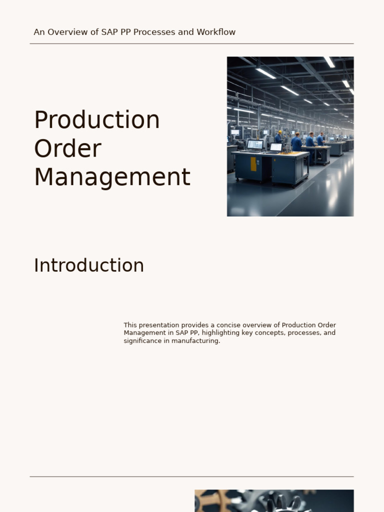 Production Order Management | PDF | Workflow | Business