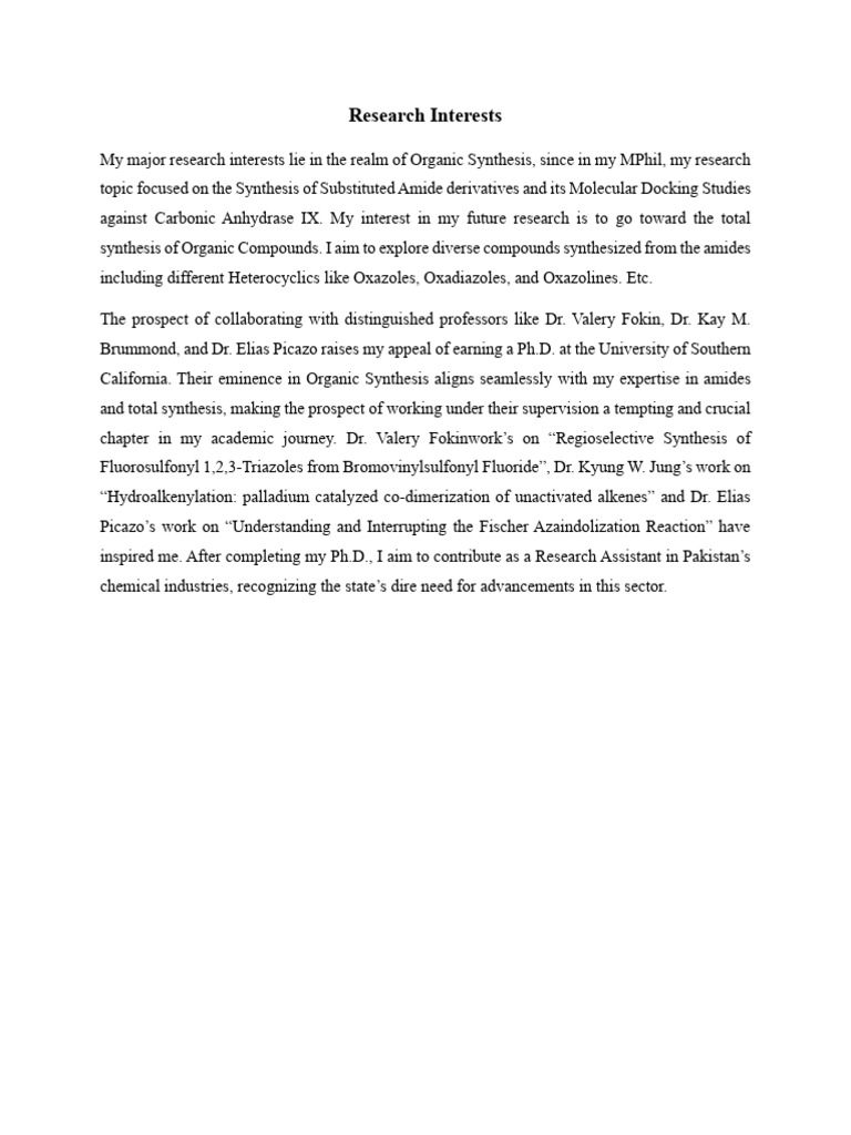 Research Interests | PDF