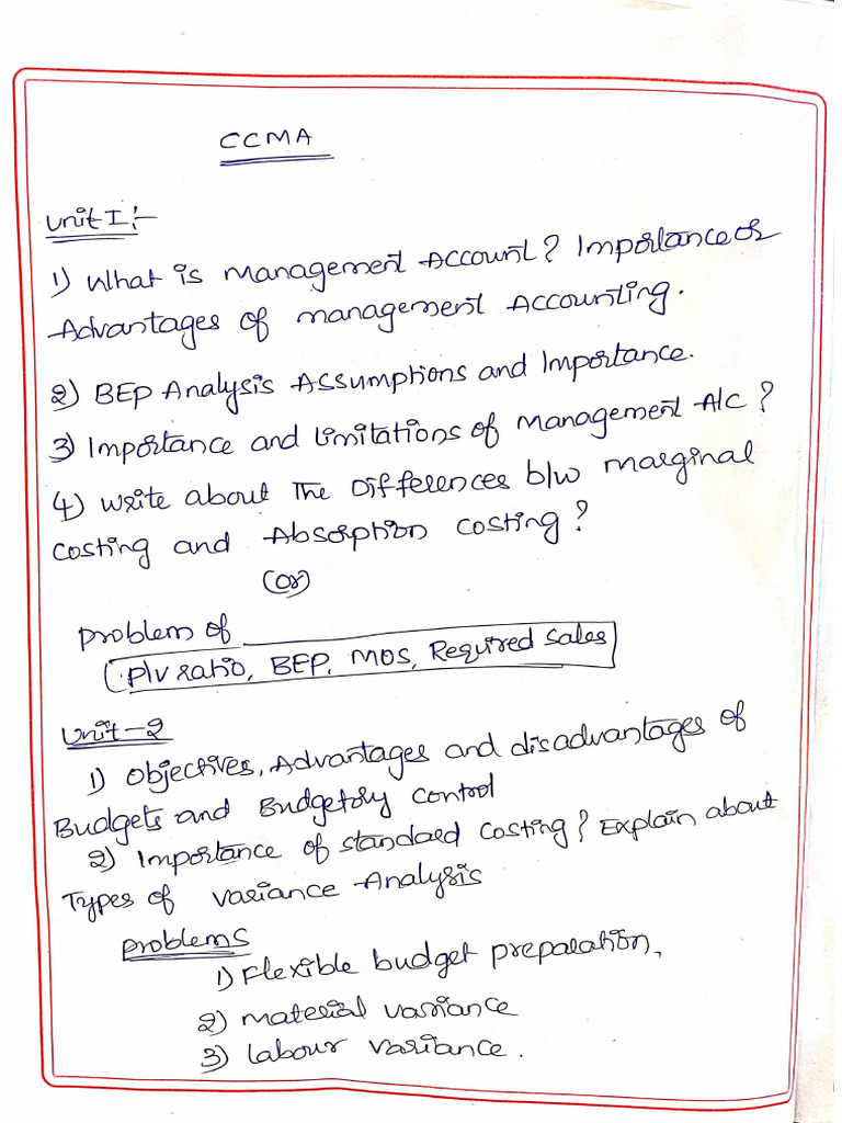 Cost Control and Management Accounting | PDF