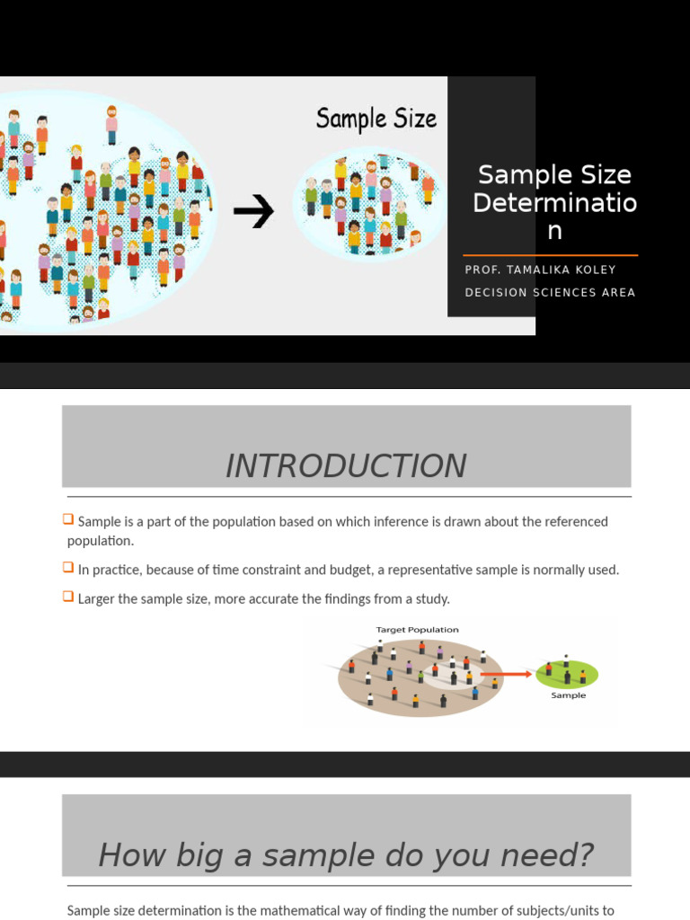 Sample Size Determination | PDF | Sample Size Determination | Confidence Interval