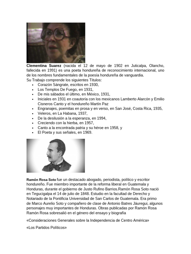 Clementina Suarez | PDF | Honduras