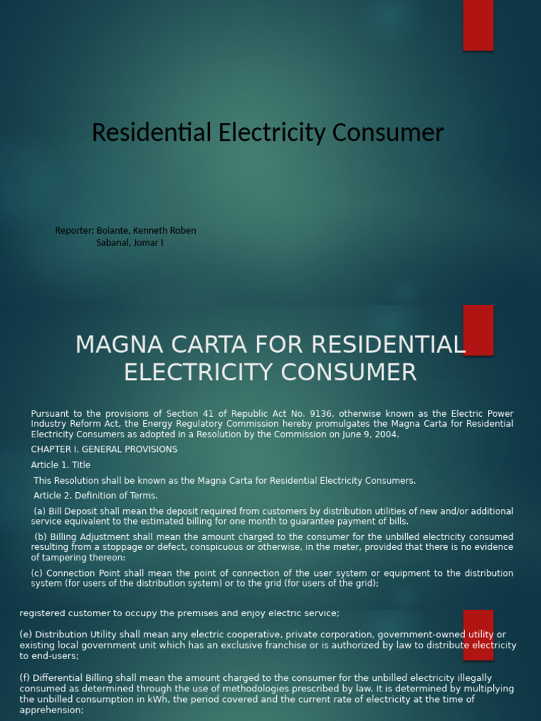 Residential Electricity Consumer | PDF | Expense | Interest