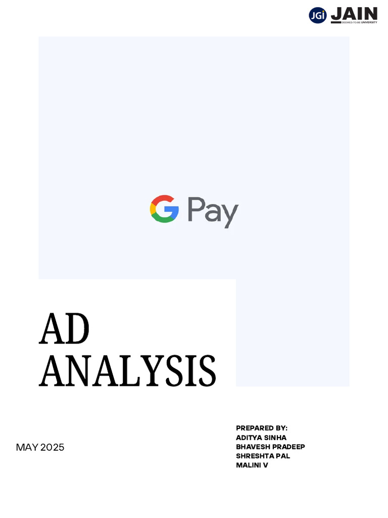 Analysis On Ad On Google Pay | PDF