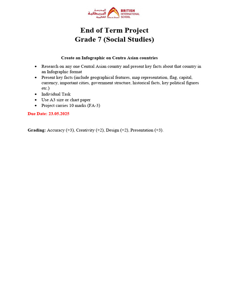 Grade 7 - End of Term Project | PDF