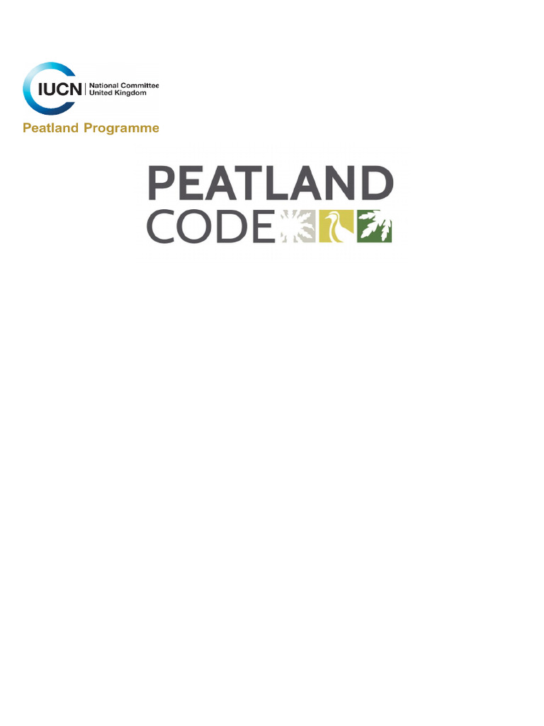 Peatland Code Field Protocol 2.1 | PDF | Peat | Water And The Environment