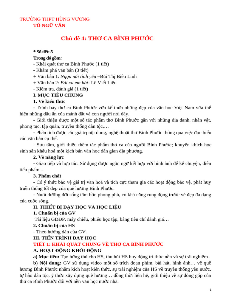 CĐ4 - VH ĐỊA PHƯƠNG K11 | PDF