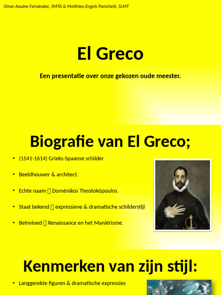 El Greco Presentatie | PDF