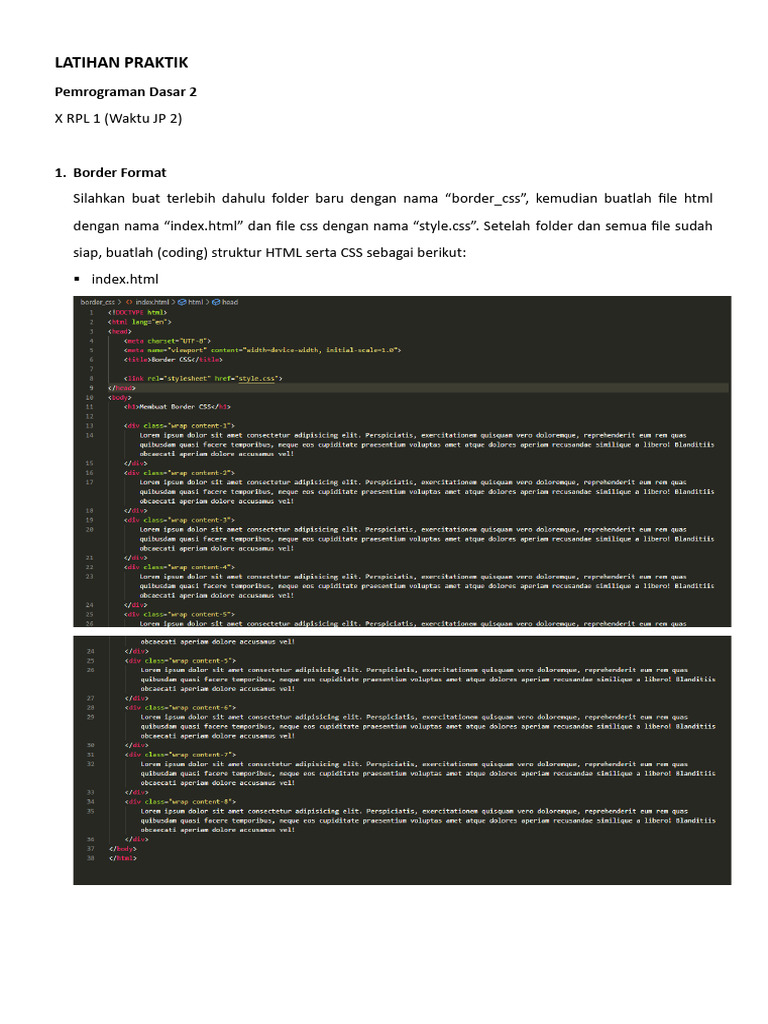 Latihan Praktik Pemdas 2 RPL (Bagian 2) | PDF