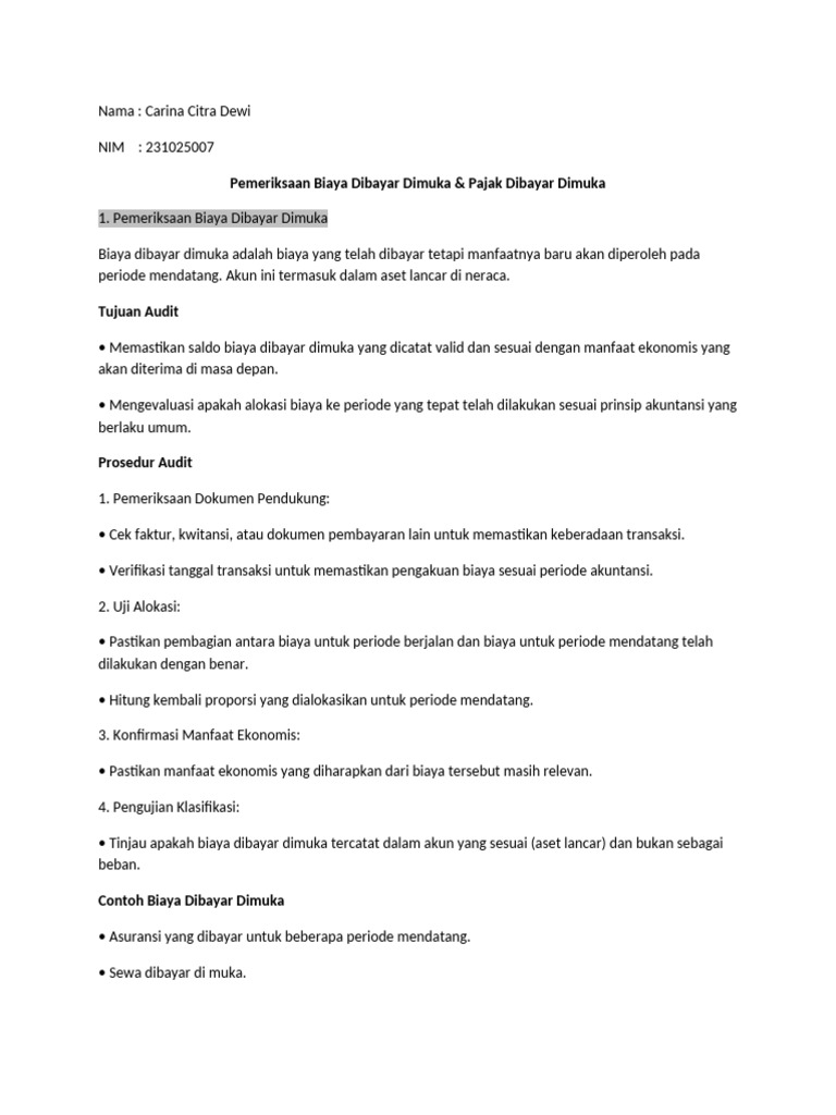 RMK Pemeriksaan Biaya Dbyr DMK | PDF