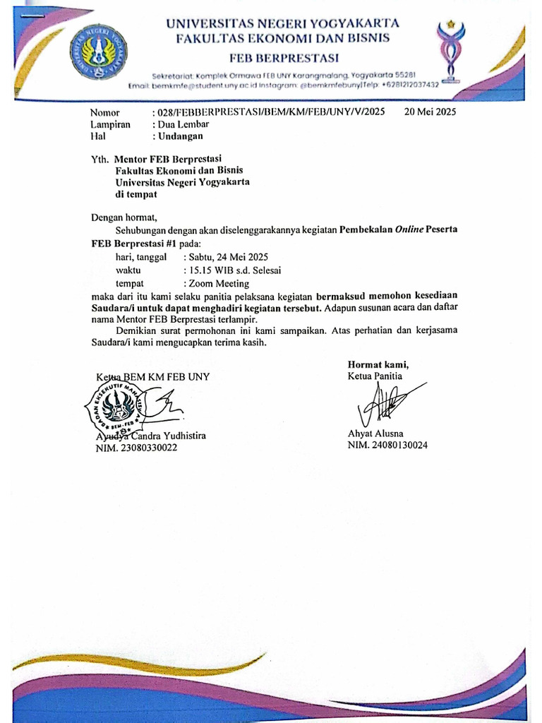 028 - Surat Undangan Mentor | PDF