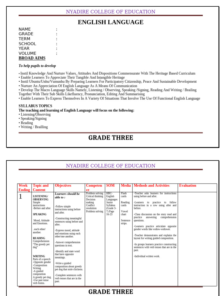 Grade 3 Term 2 English | PDF | Reading Comprehension | English Language