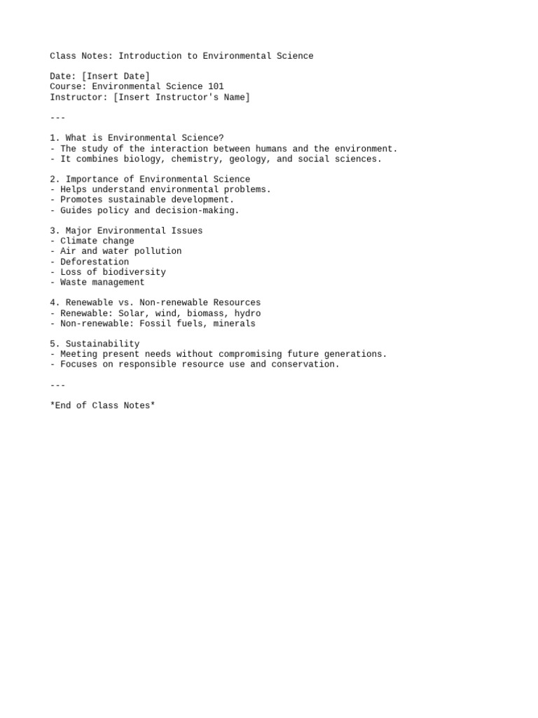 Introduction To Environmental Science | PDF