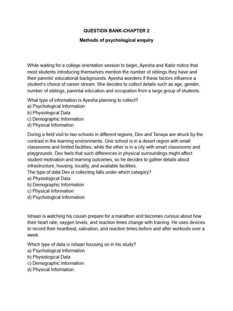 Psychological Inquiry Methods Explained | PDF | Psychology ...