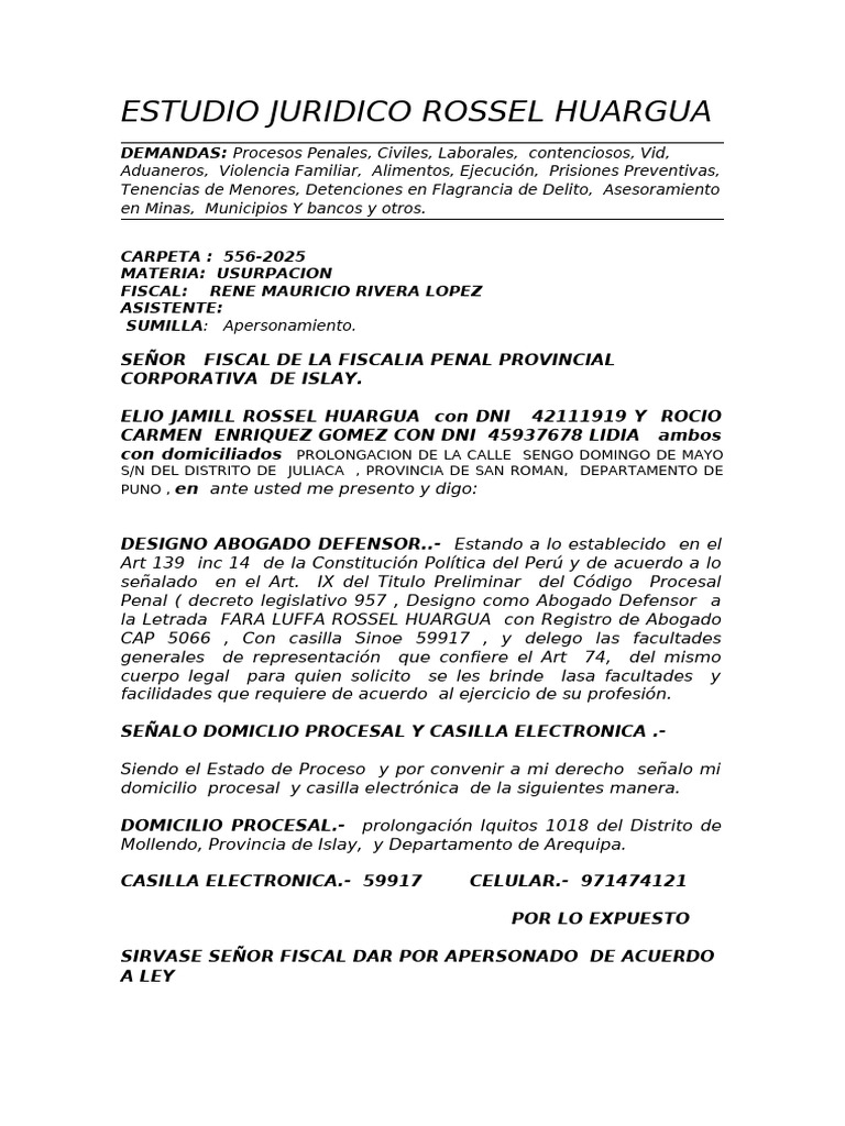 APERSONAMIENTOS | PDF | Fiscal | Derecho penal