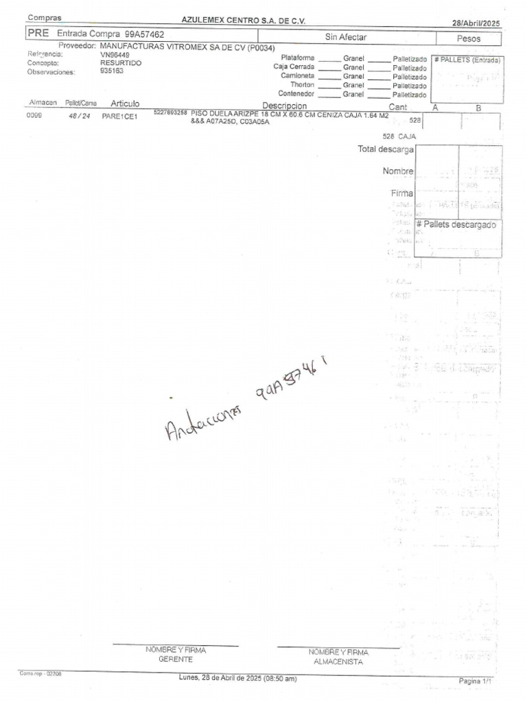 Ejemplos Formato Entradas de Compra 5 | PDF