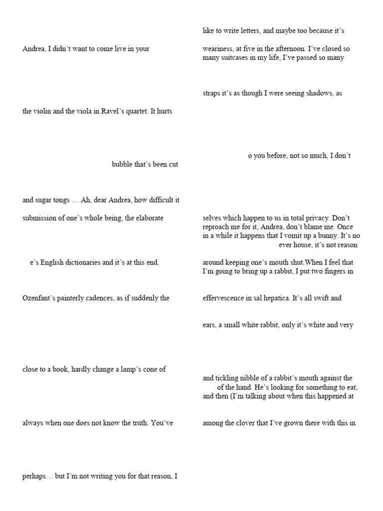 Cortázar's Letter to a Young Lady | PDF