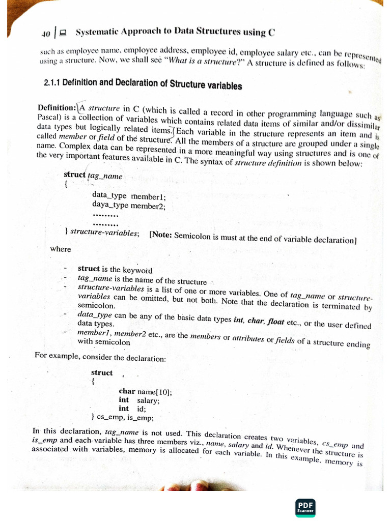 Structures and Unions | PDF