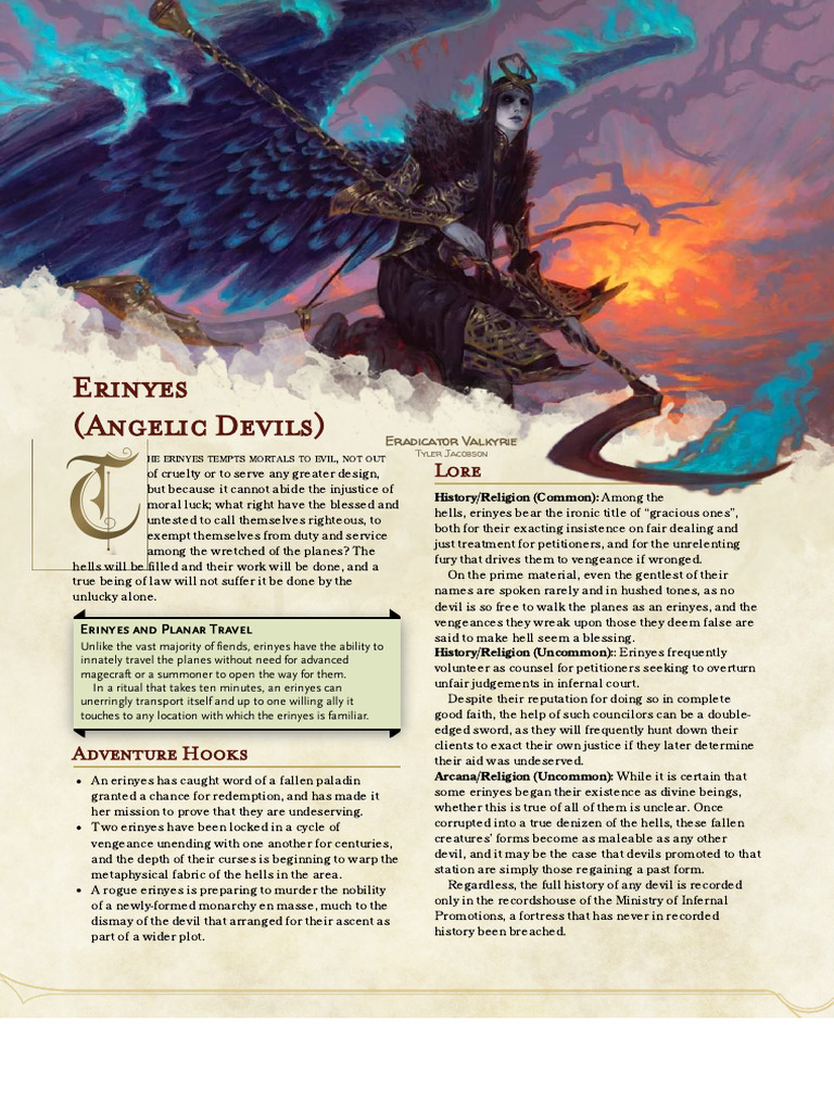 Erinyes (Angelic Devils) - The Homebrewery | PDF
