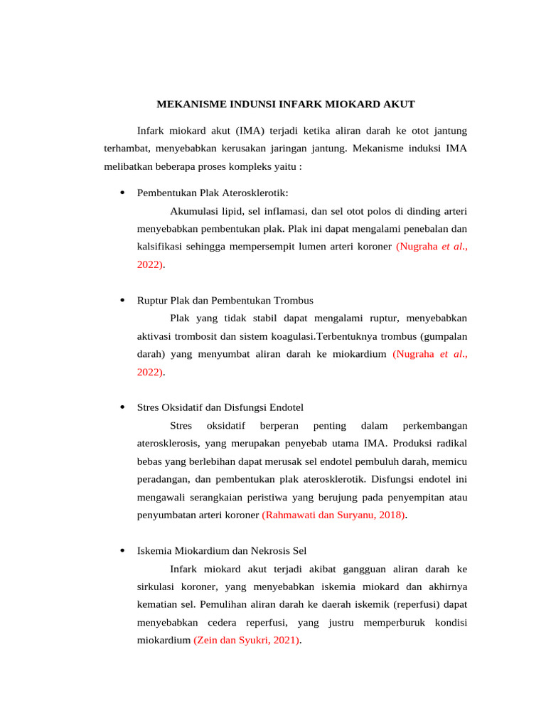 MEKANISME INDUNSI INFARK MIOKARD AKUT anjeli | PDF
