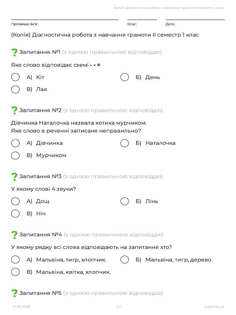 Kopia Diagnosticna Robota Z Navcanna Gramoti II Semestr 1 Klas 20250519 ...