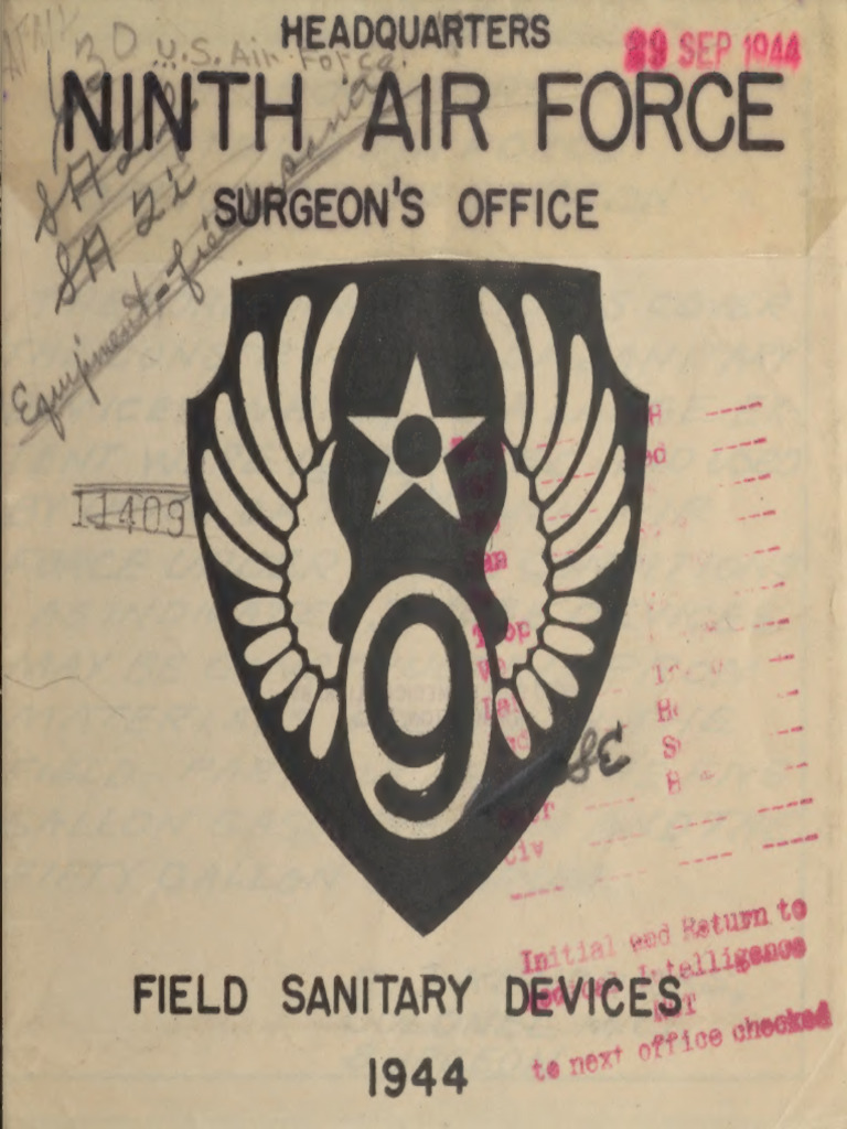 1944 9th Air Force Surgeon's Office Instructions Regarding Building ...