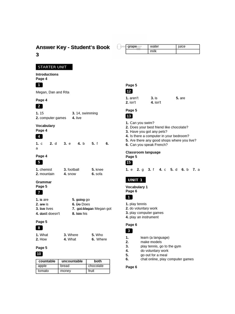Answer Key - Motivate! 3 Students Book | PDF | Digital Photography ...