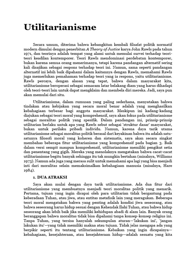 Utilitarian Is Me | PDF