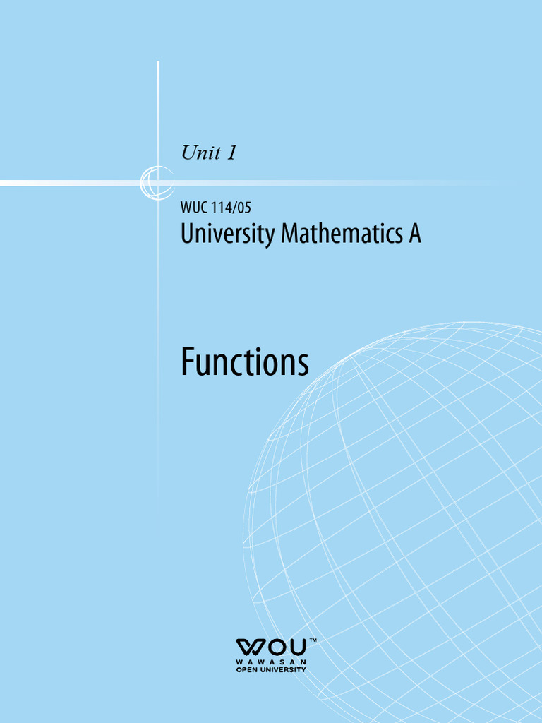 University Mathematics A U1 | PDF | Function (Mathematics) | Integral