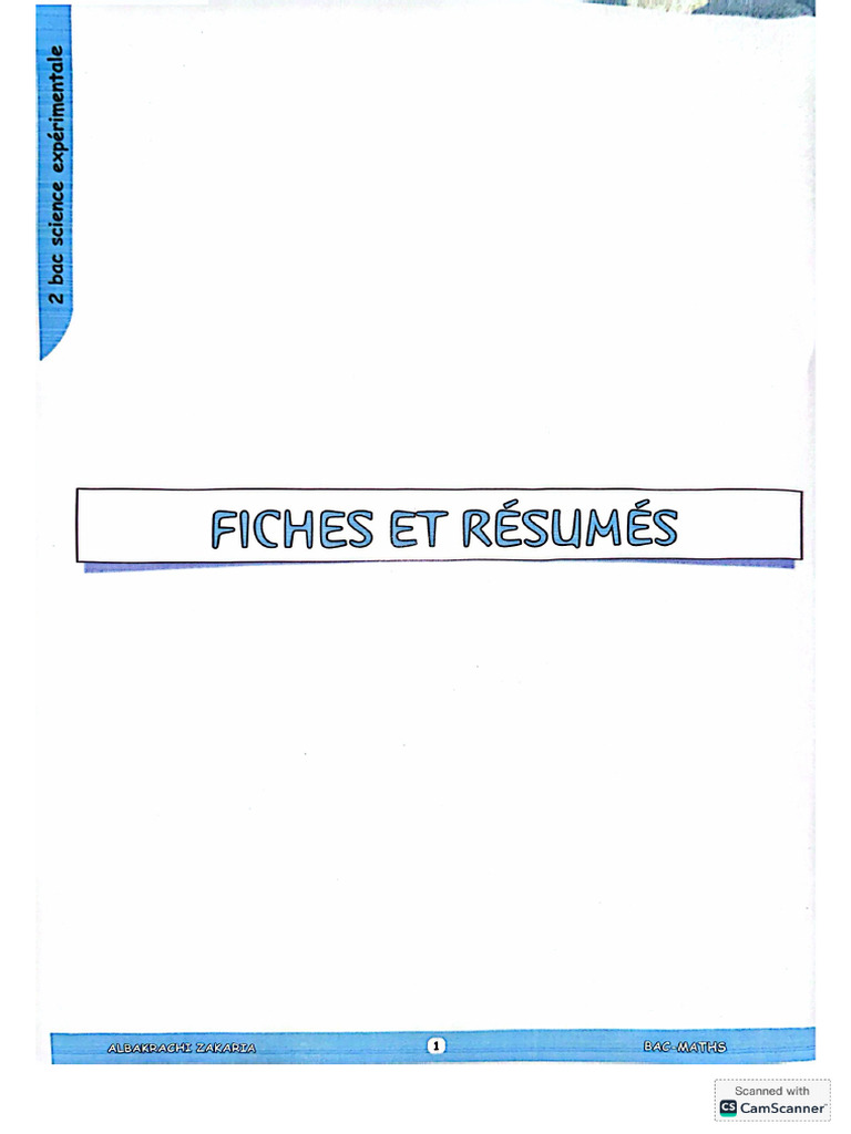 Resume 2 Bac PC SVT (Prof Zakaria) | PDF
