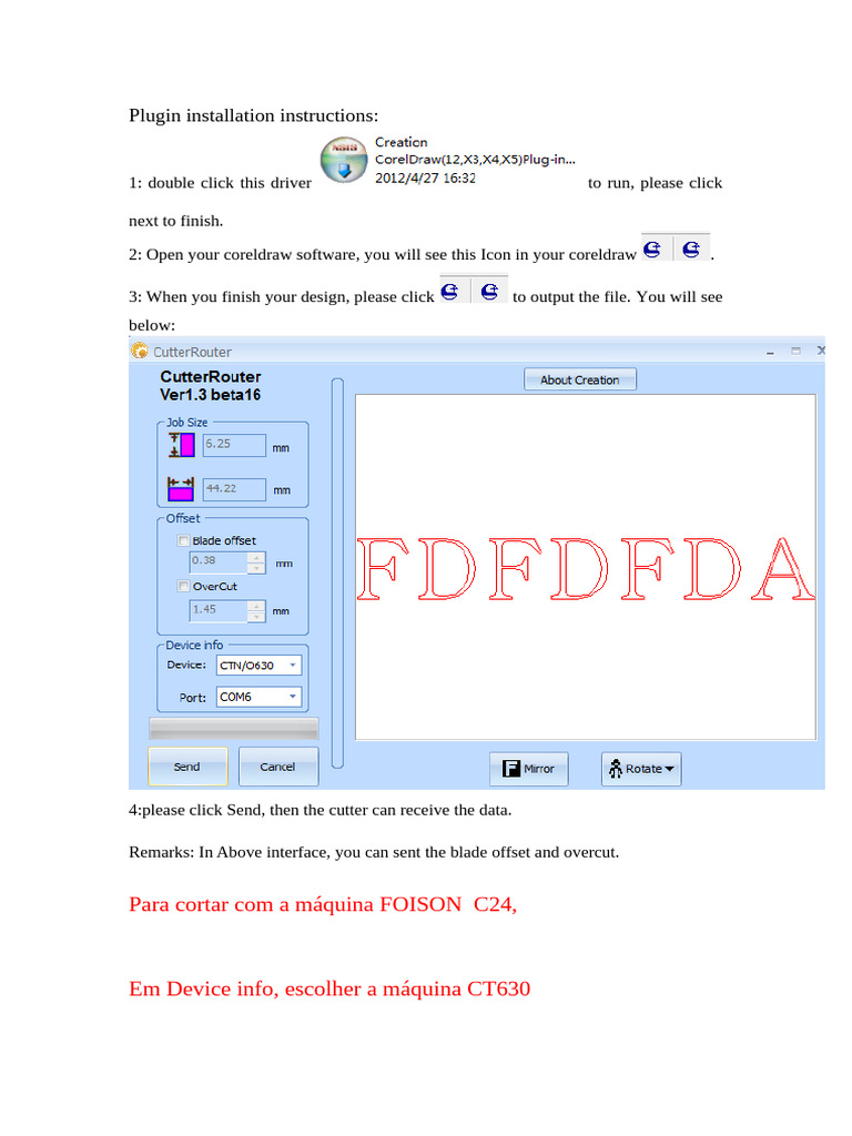 FOISON C24 Cutter Plugin Setup Guide | PDF
