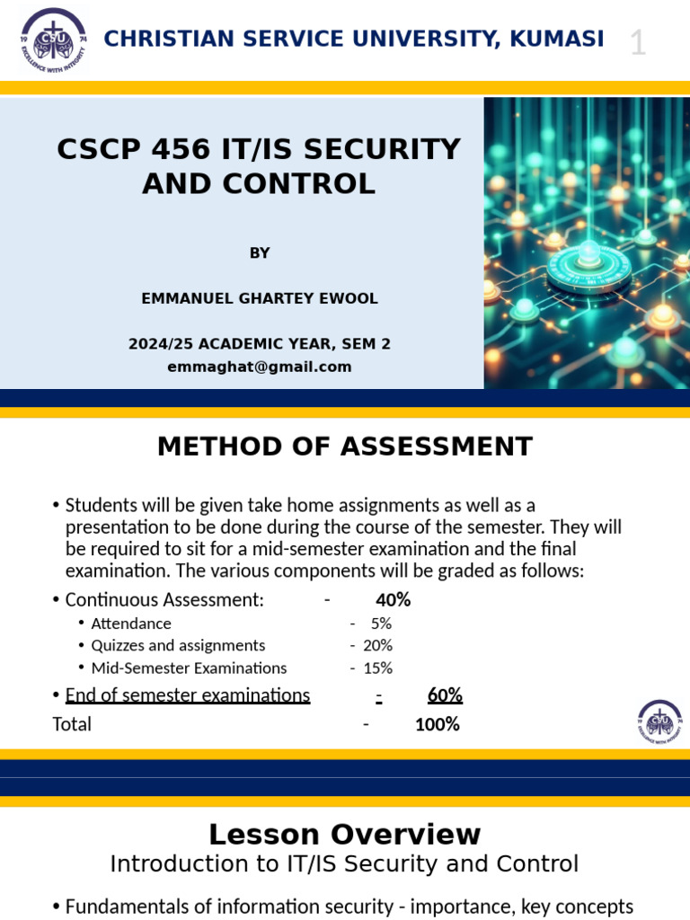 It - Is Security and Control | PDF | Security | Computer Security