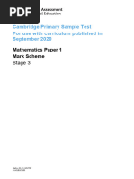 Cambridge Primary Progression Test Stage 4 Math Paper 2 1pdf | PDF