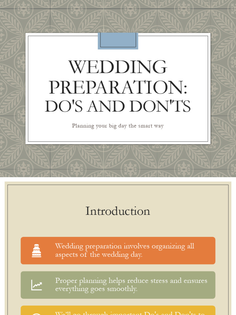 Wedding Preparation Presentation | PDF